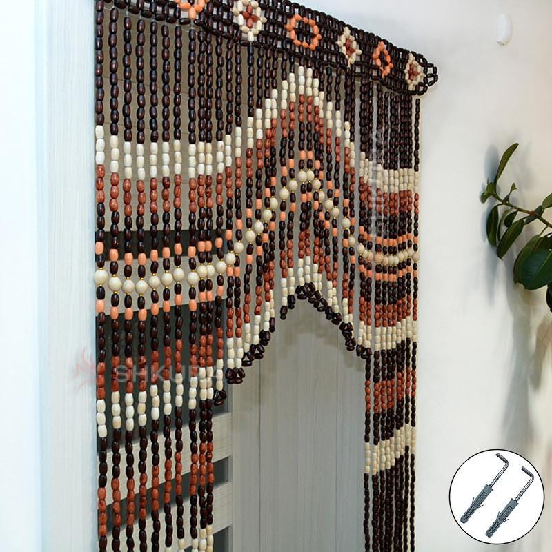 Wood Beaded Curtains - Etsy