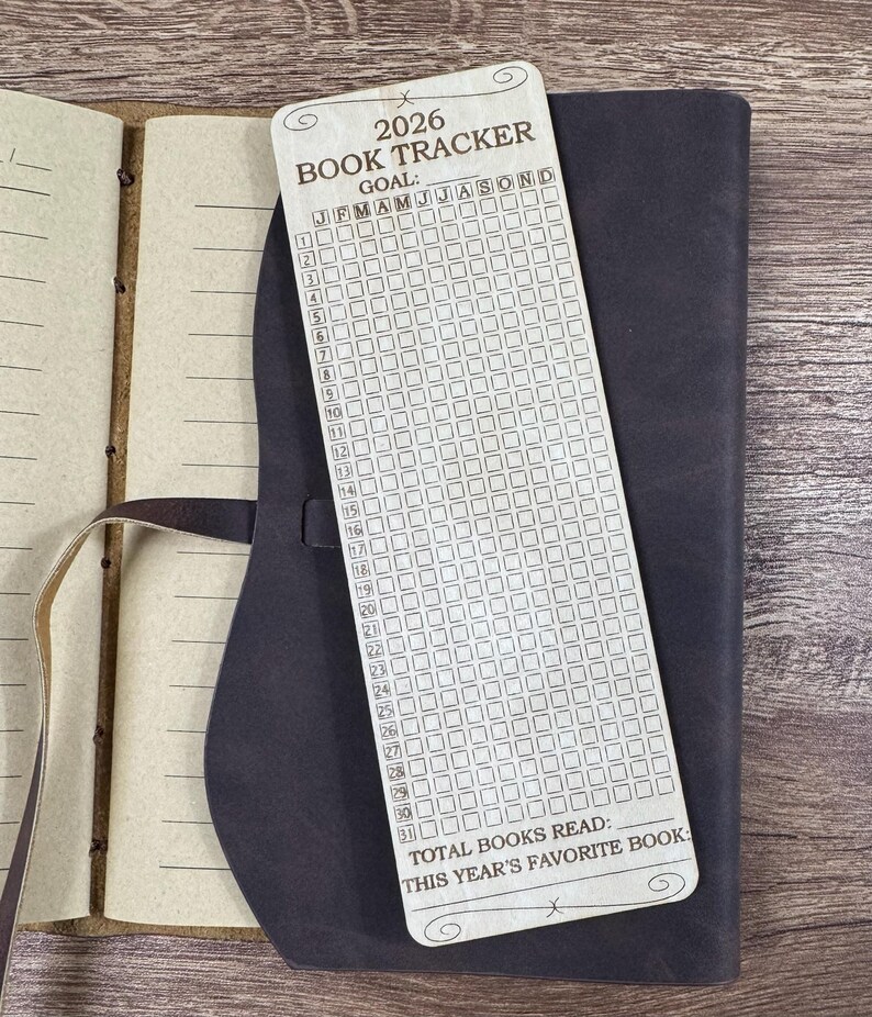 Book Tracker Bookmark (digital Download) - Lightburn Ready Ai, SVG, PDF ...