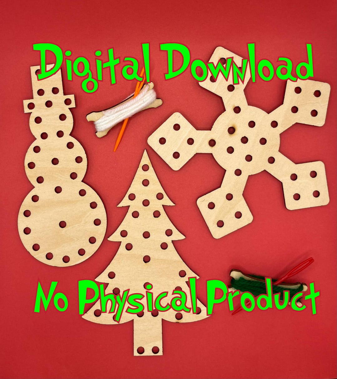 Christmas Lacing Toy Craft File: Snowman, Snowflake, Christmas Tree ...