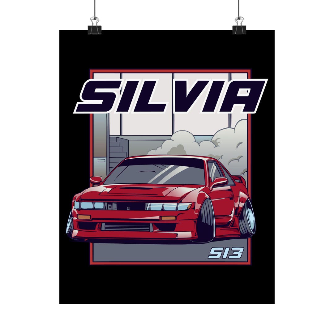 Nissan Silvia S13 Matte Vertical Poster | Car Art, JDM Racing Print - Etsy