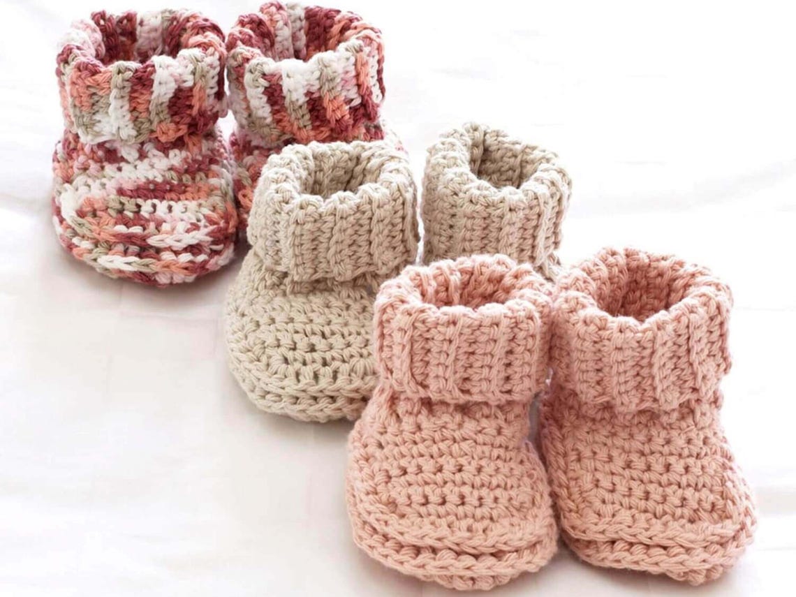 Baby Booties, CROCHETING PATTERN PDF Newborn, 0-3, 3-6 Months, Hospital ...