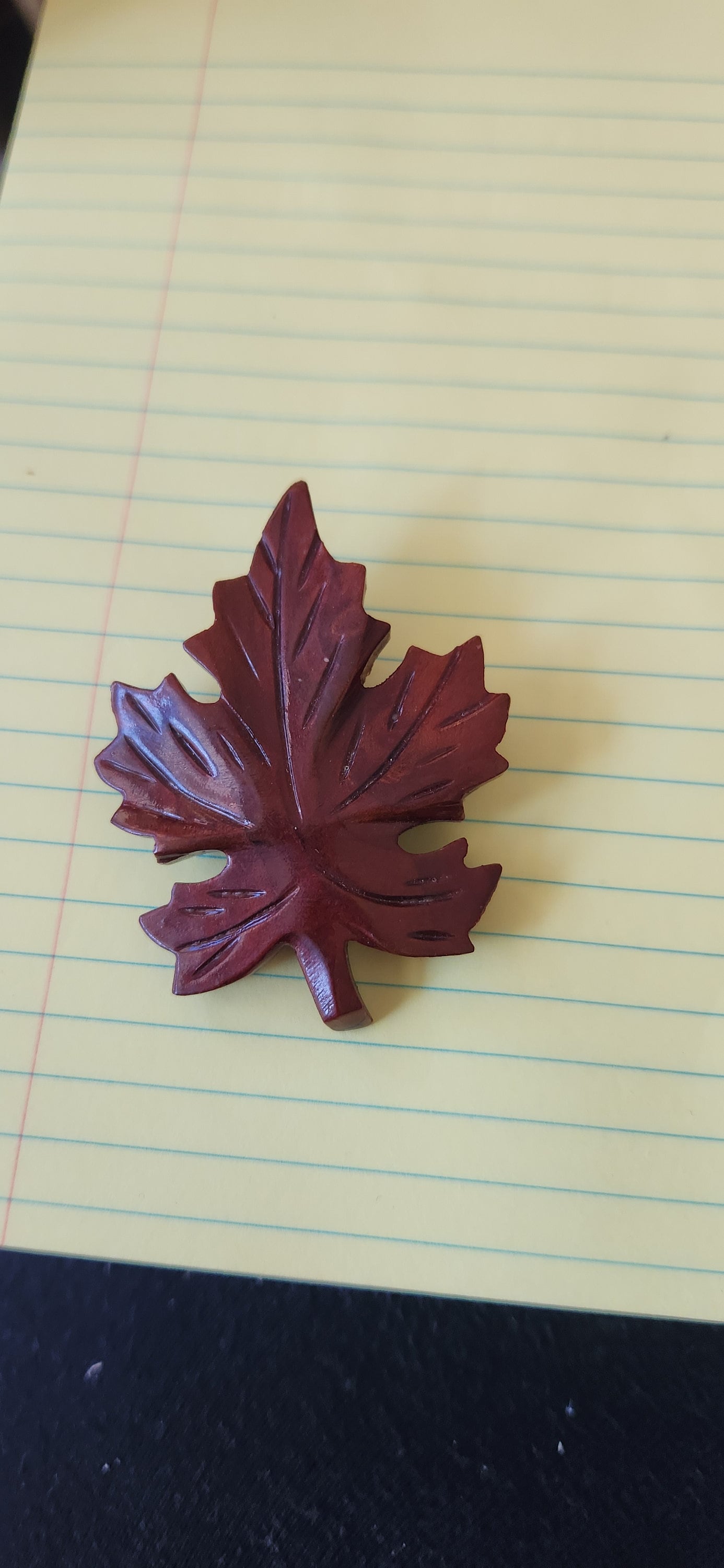 Vintage 1940s Carved Wooden Maple Leaf Brooch - Etsy