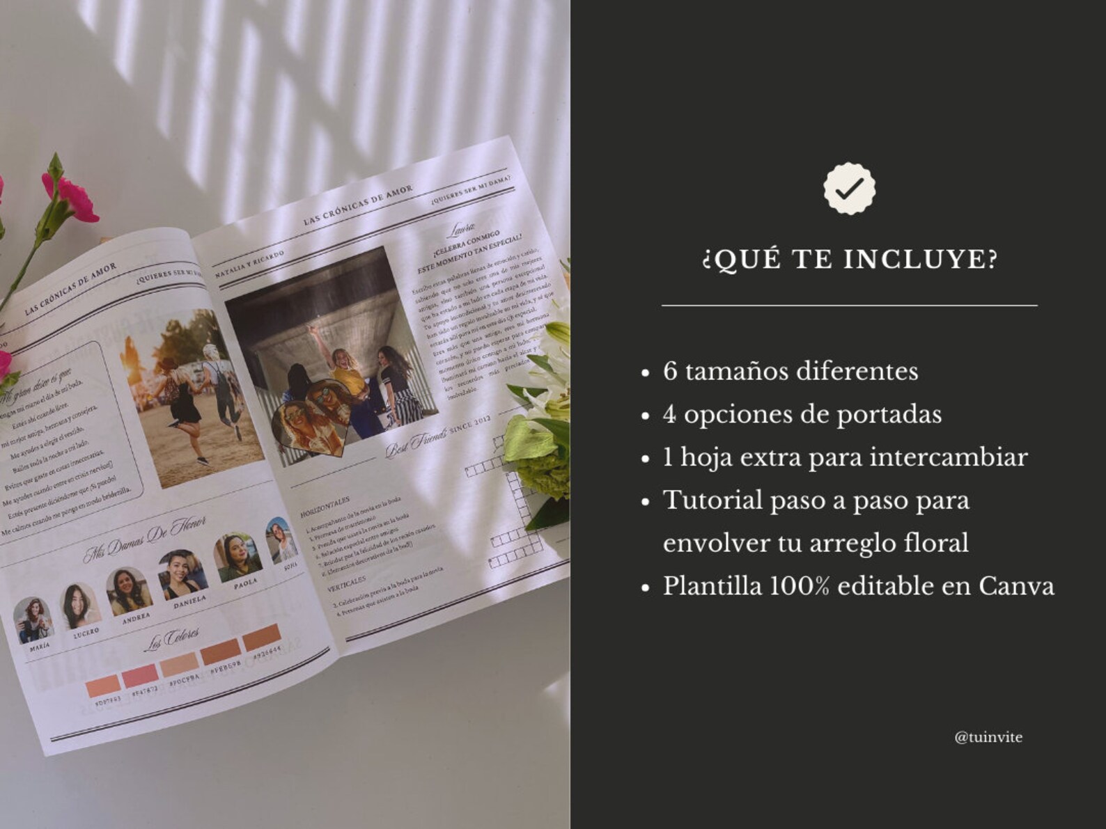 Spanish Bridesmaid Proposal Newspaper, Flower Bouquet Wrap (DIY ...