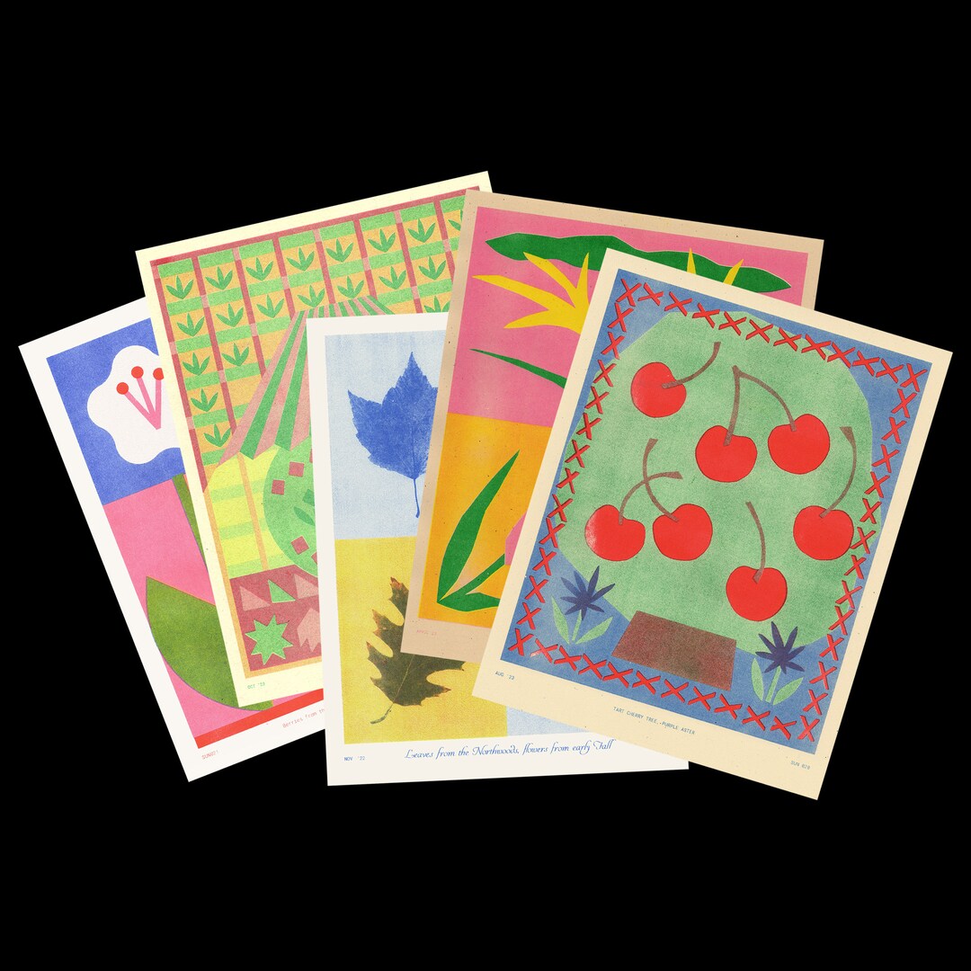 Risograph Flyer Bundle - Etsy