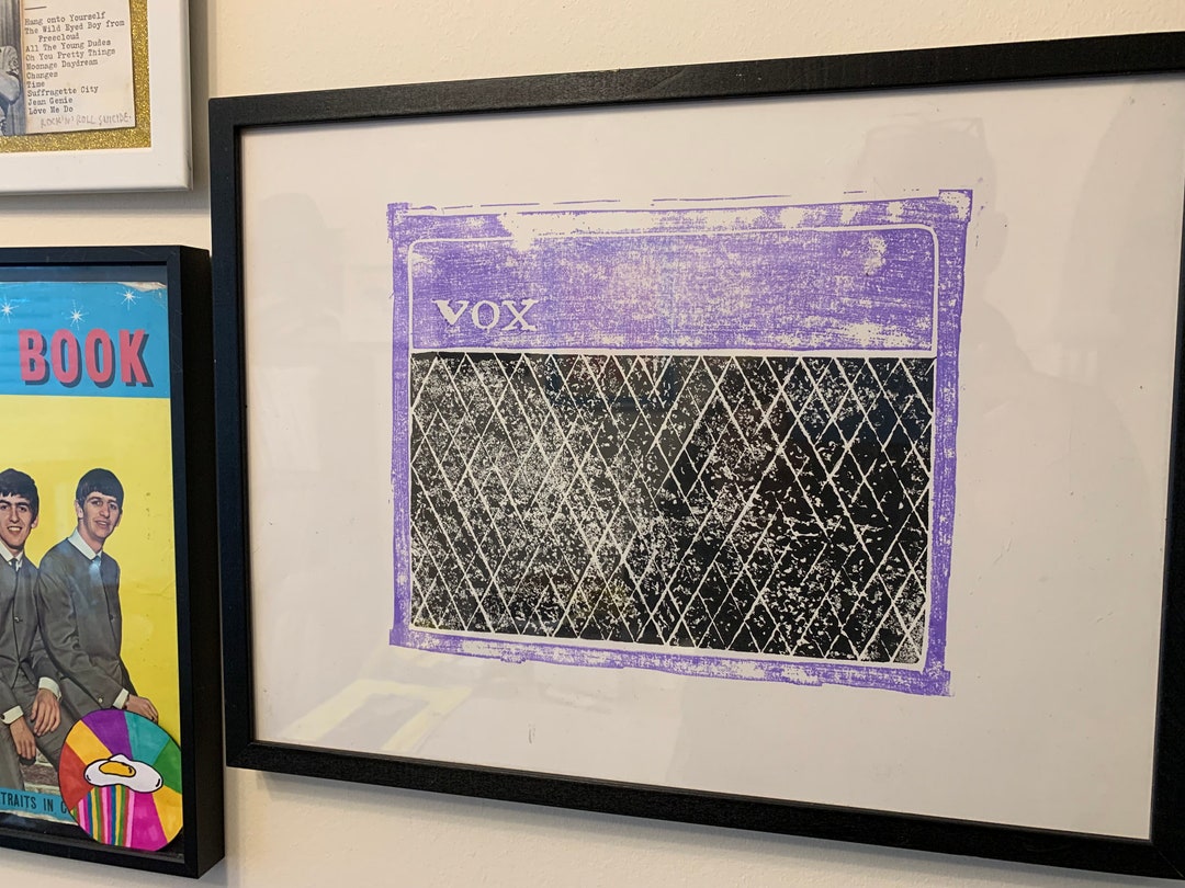 Beatles VOX AC30 Guitar Amplifier Lino Cut Print - Etsy UK