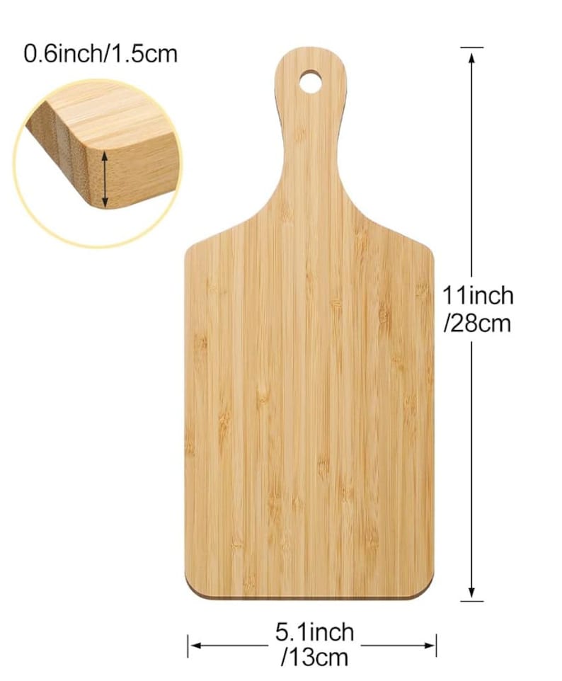 Personalized Laser Engraved Bamboo Cutting Boards - Customizable Shapes ...