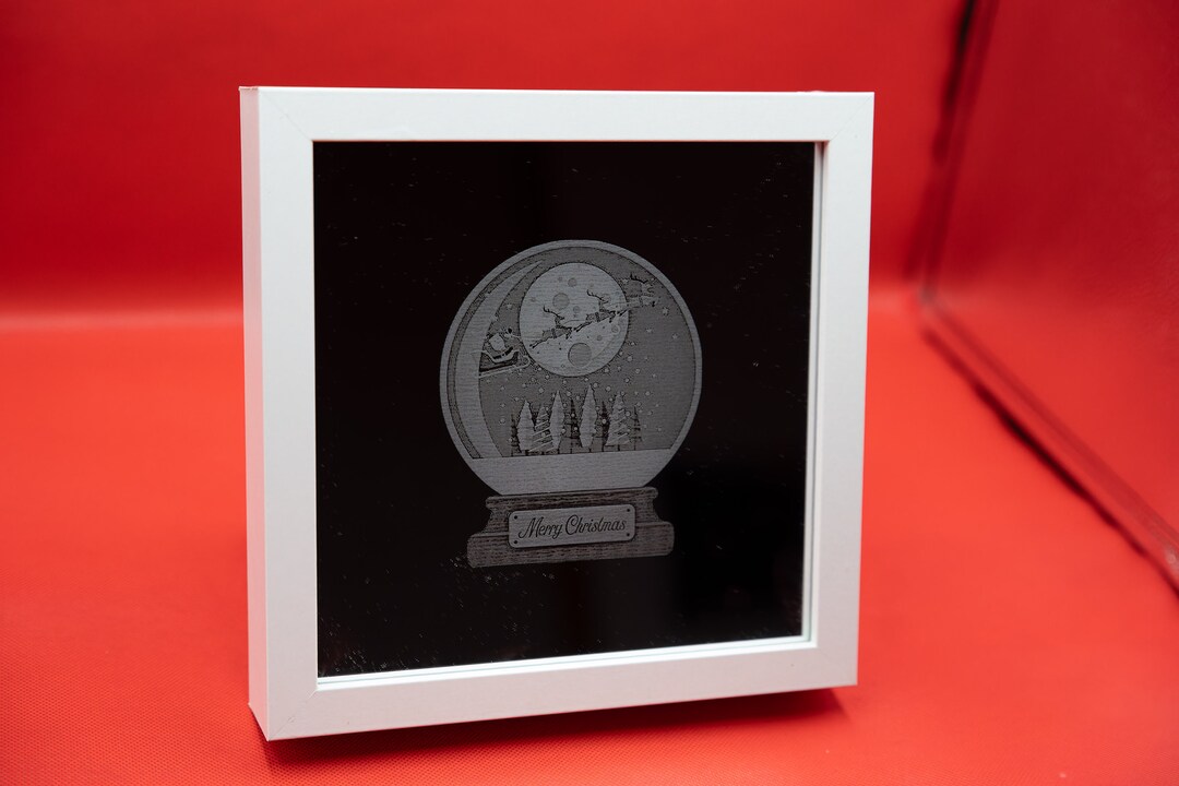 Laser Engraved Holiday Backlit Shadow Box Mirror - Etsy
