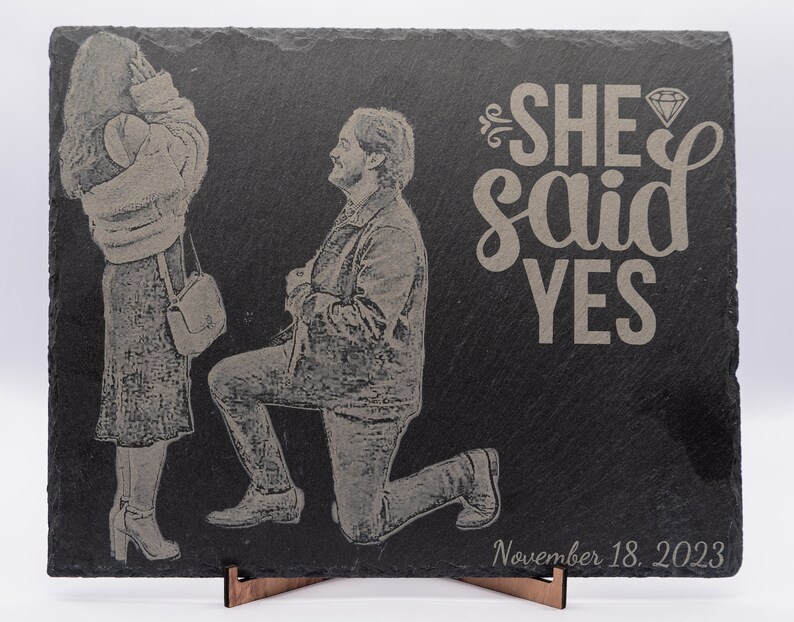 Custom Laser Engraved Photos on Natural Slate - A Timeless Personalized ...