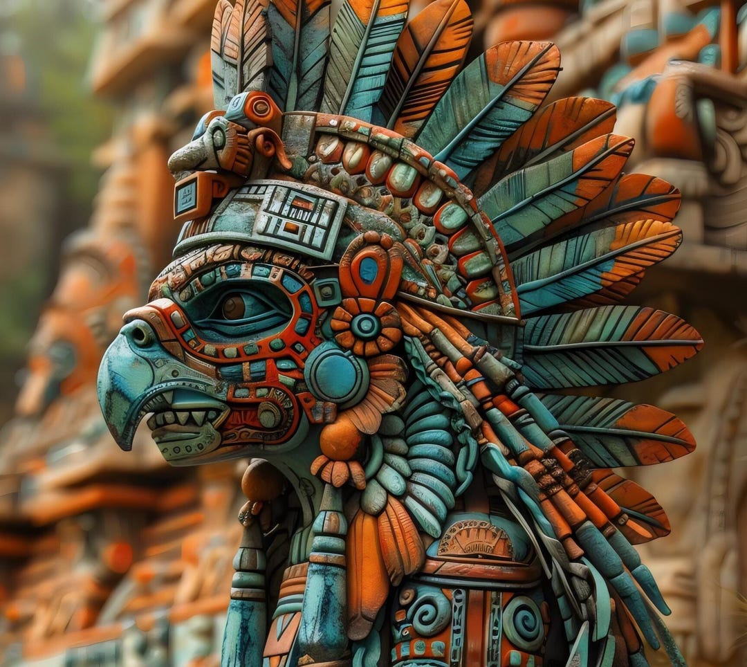 Huitzilopochtli Aztec God Gift Poster | Aztec Wall Art Decorations for ...