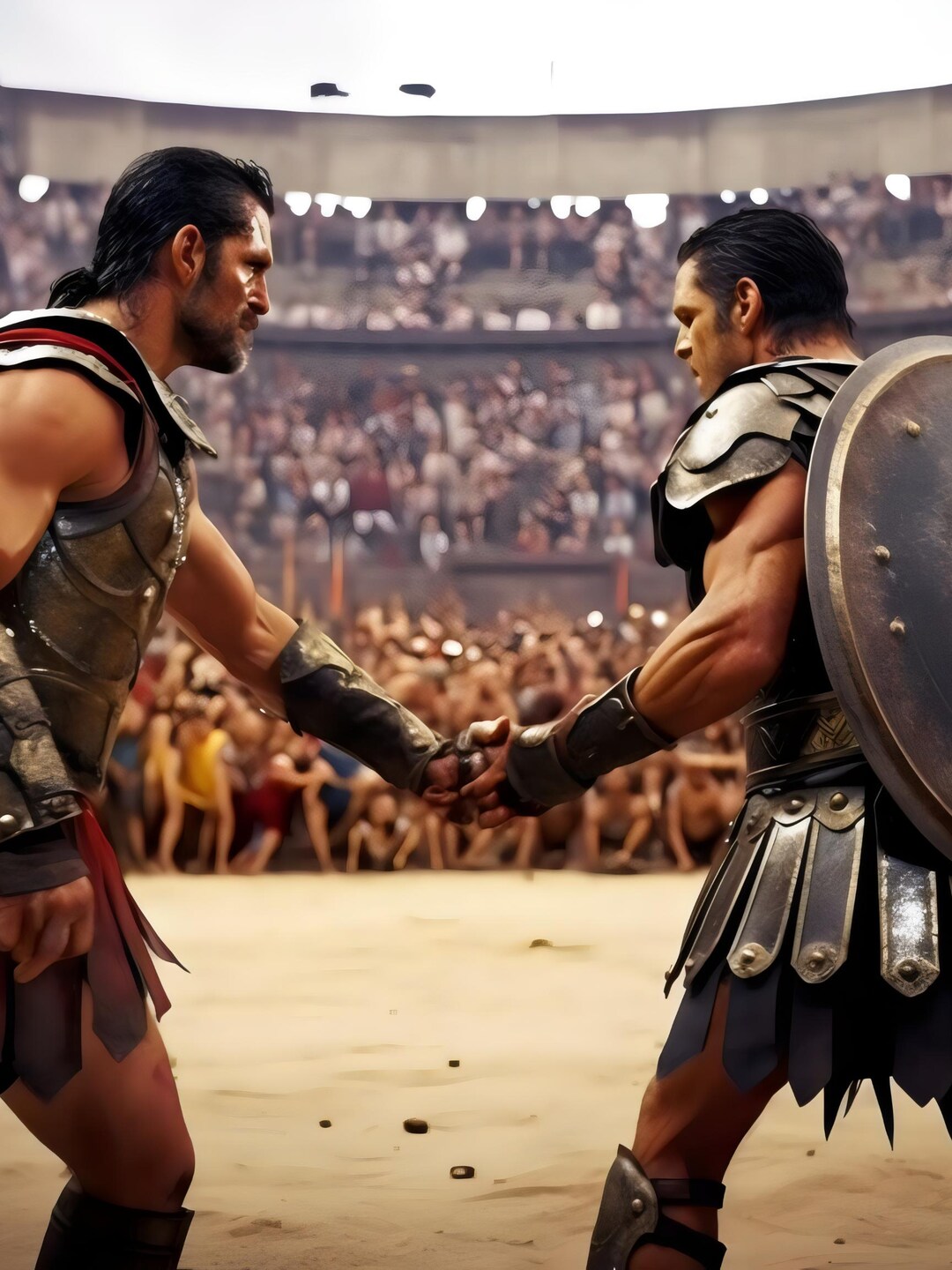 Epic Gladiators in the Arena Poster Showling the Ultimate Respect ...
