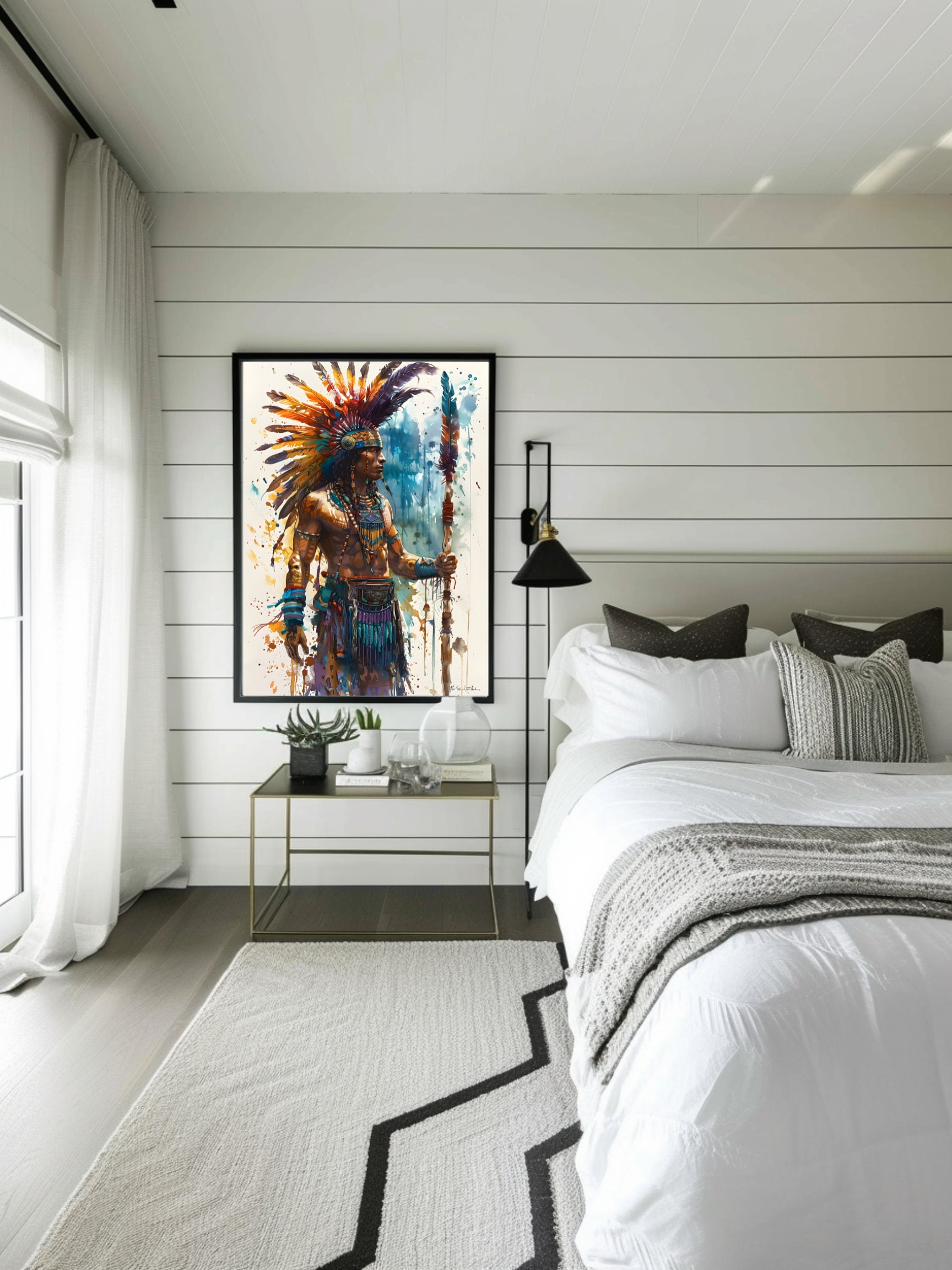 Aztec Warrior Poster Vibrant Wall Art for History & Culture Lovers ...
