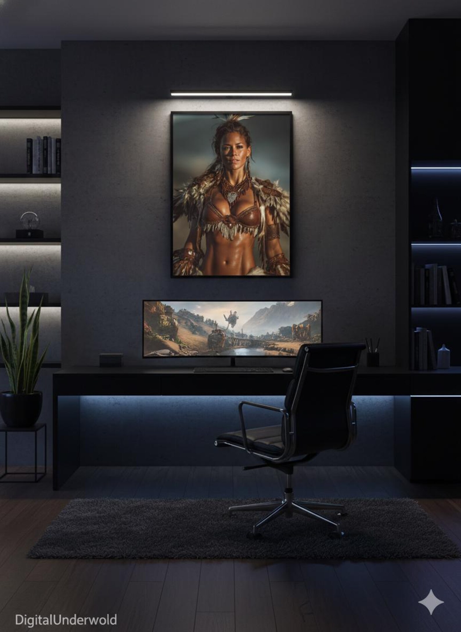 Comanche Warrior Princess Art Print: Indigenous Woman Poster (digital ...