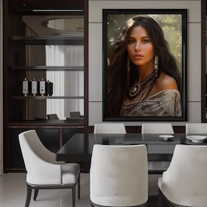 Muscogee Creek Woman Portrait: Native American Art Print (digital ...