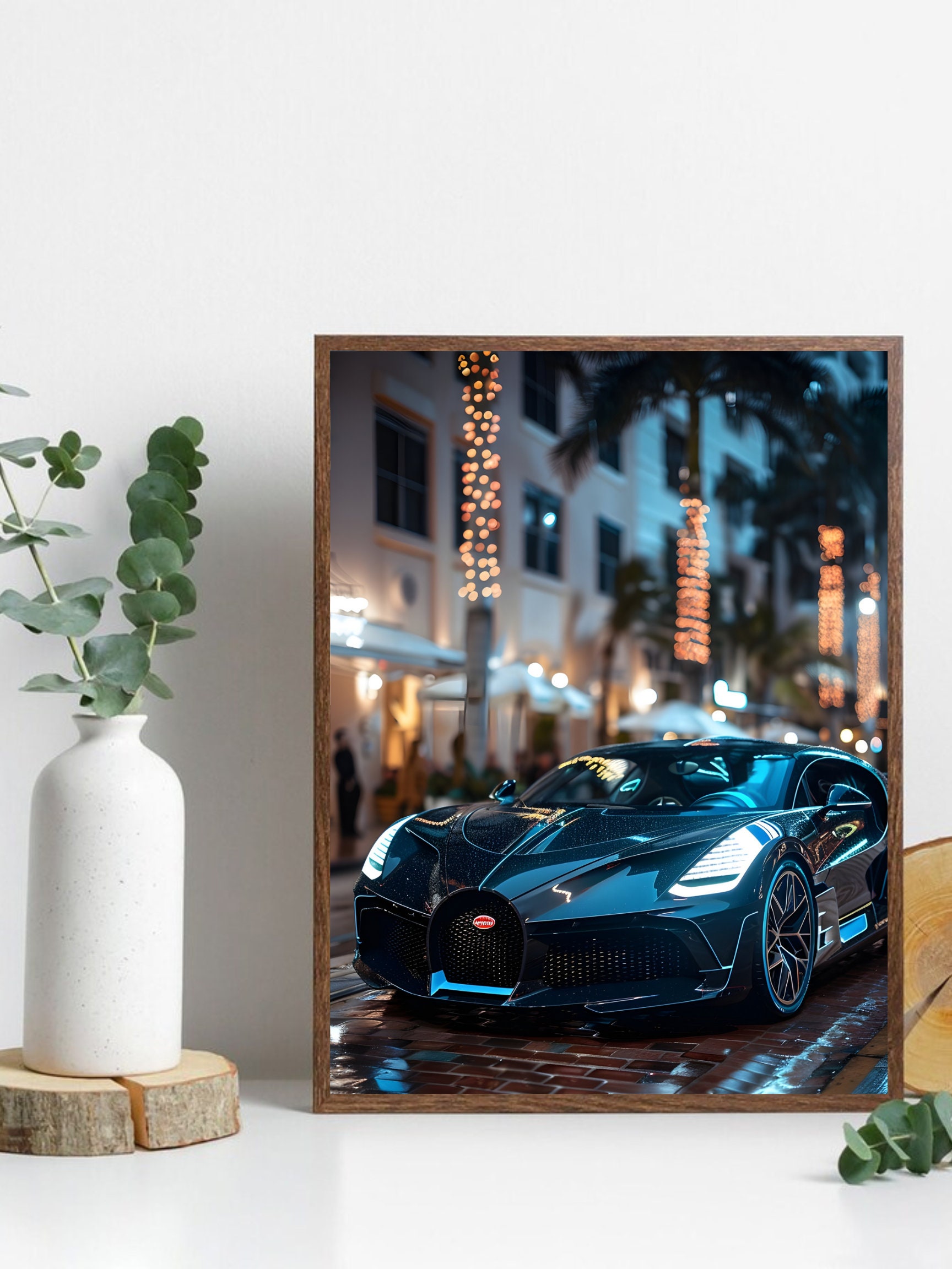 Bugatti Divo in Miami Bugatti Poster Bugatti Prints Customer Car Poster ...