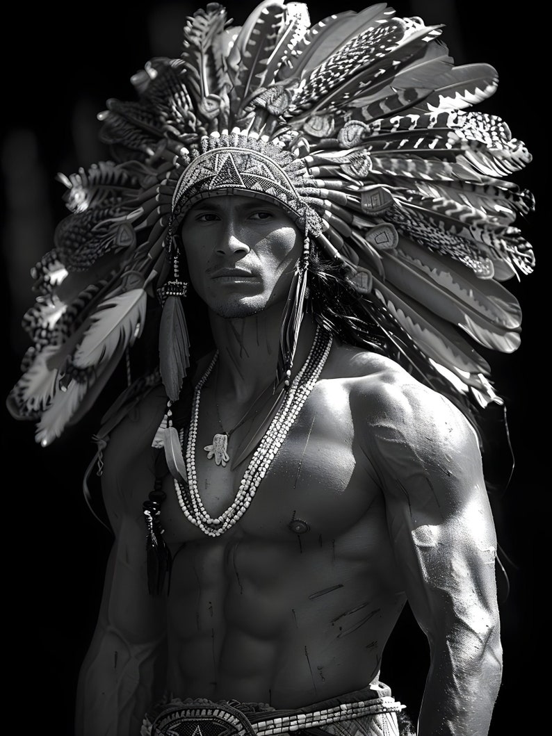 Aztec Warrior Poster Vibrant Wall Art for History & Culture Lovers ...