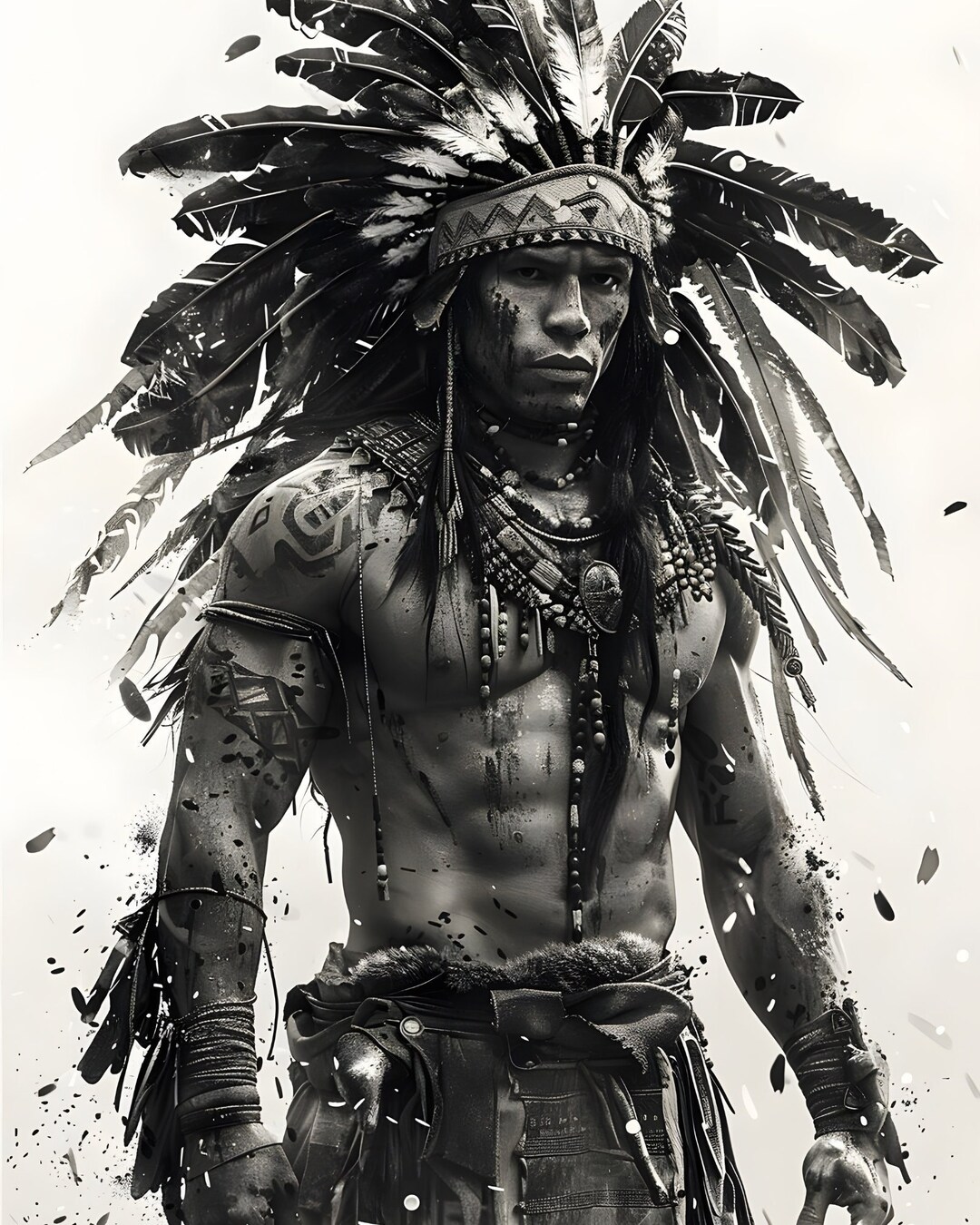 Aztec Warrior Poster Vibrant Wall Art for History & Culture Lovers ...