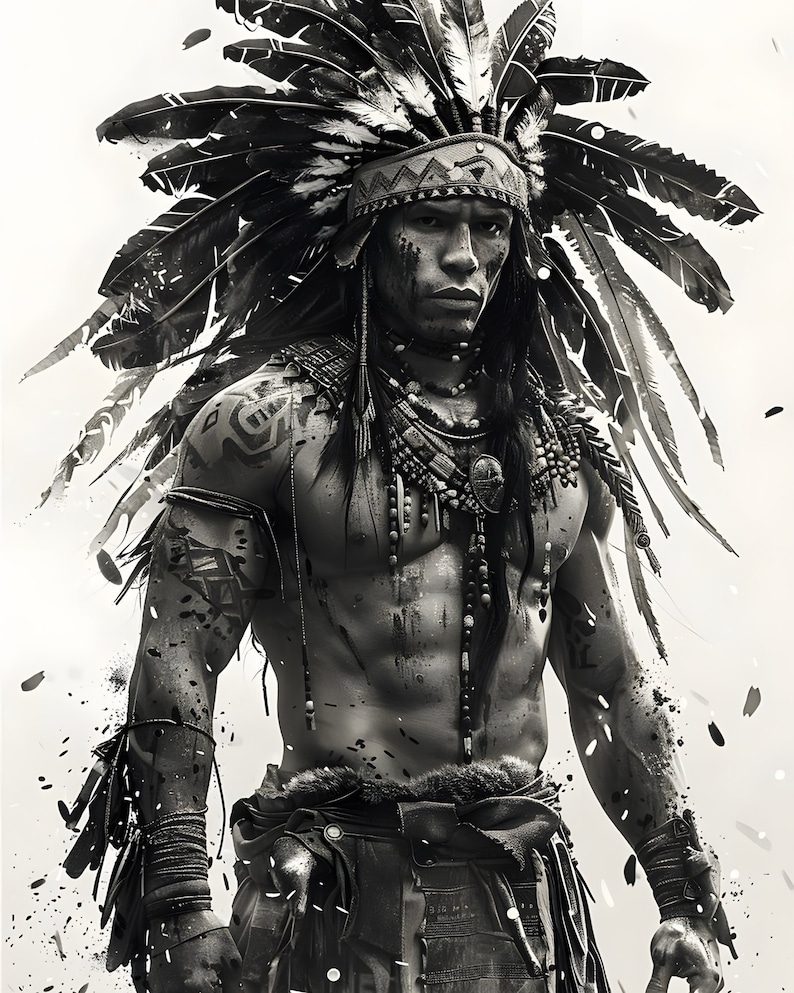 Aztec Warrior Poster Vibrant Wall Art for History & Culture Lovers ...