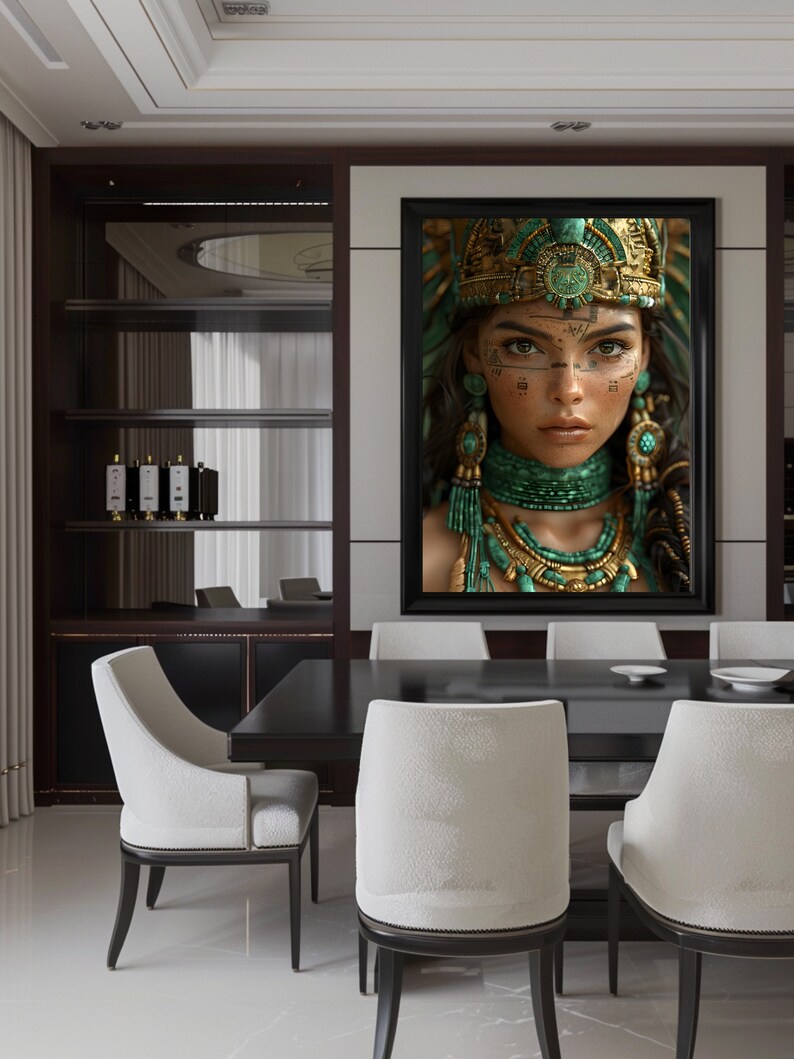 Aztec Warrior Queen Digital Art GIft Poster | | 5 PNG File Sizes For ...