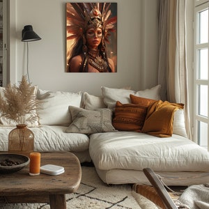 Aztec Warrior Poster Vibrant Wall Art History & Culture | Unique Aztec ...