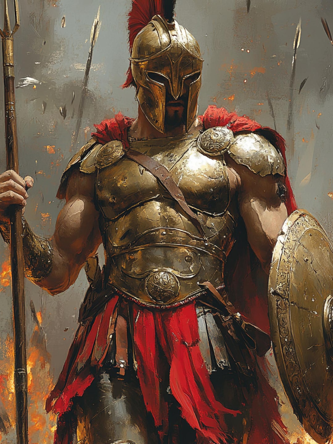 Ares Greek God of War Gift Poster | Perfect for Ancient Greek Mythology ...