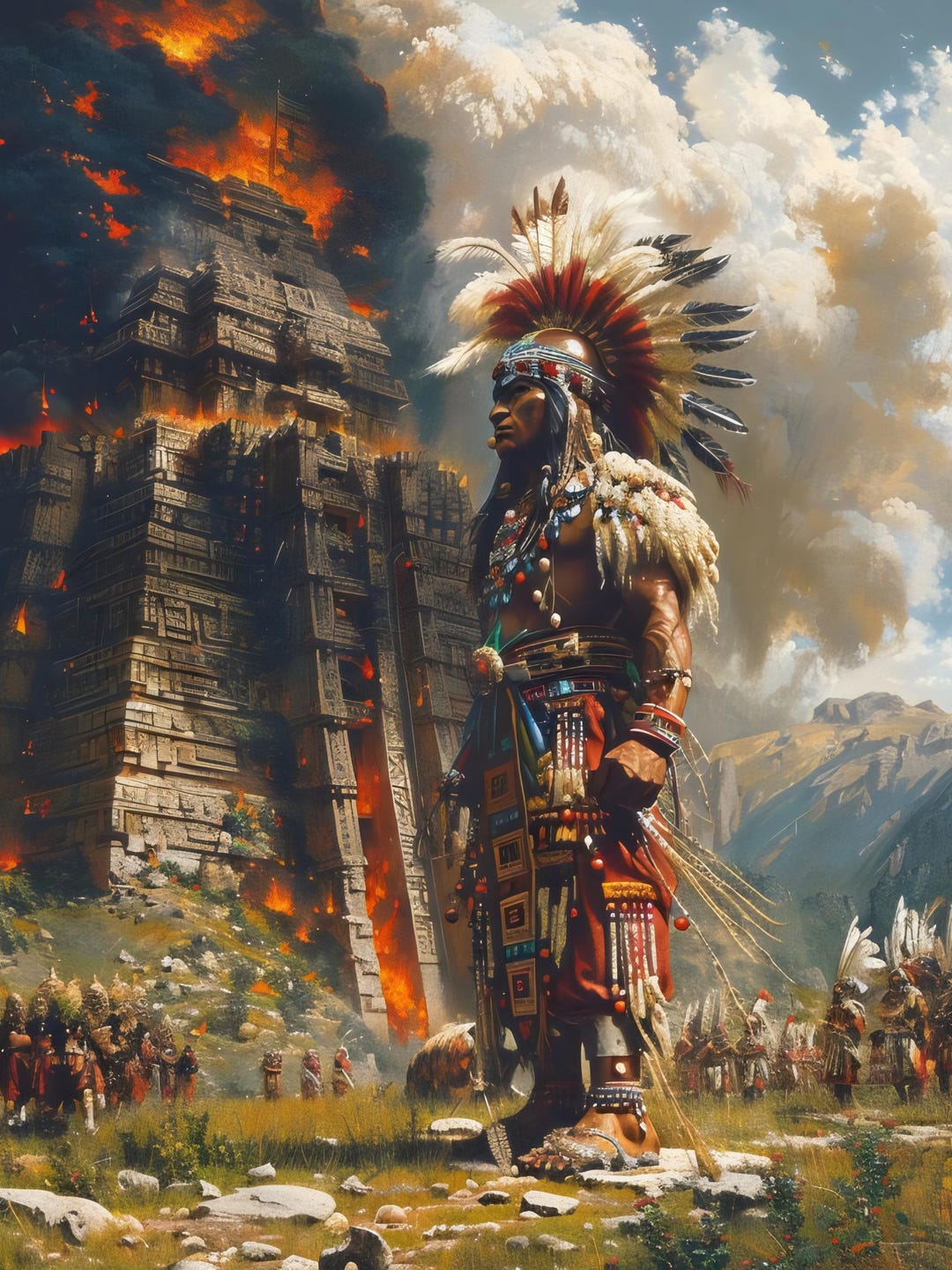 Tlaloc Aztec God Poster: Ancient Aztec Art (5 PNG Files for Digital ...