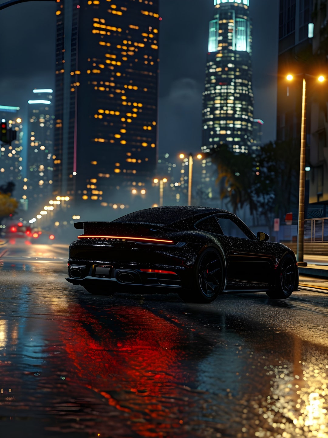 Porsche 911 Turbo S in Miami ultra High Resolution Photo Realistic ...