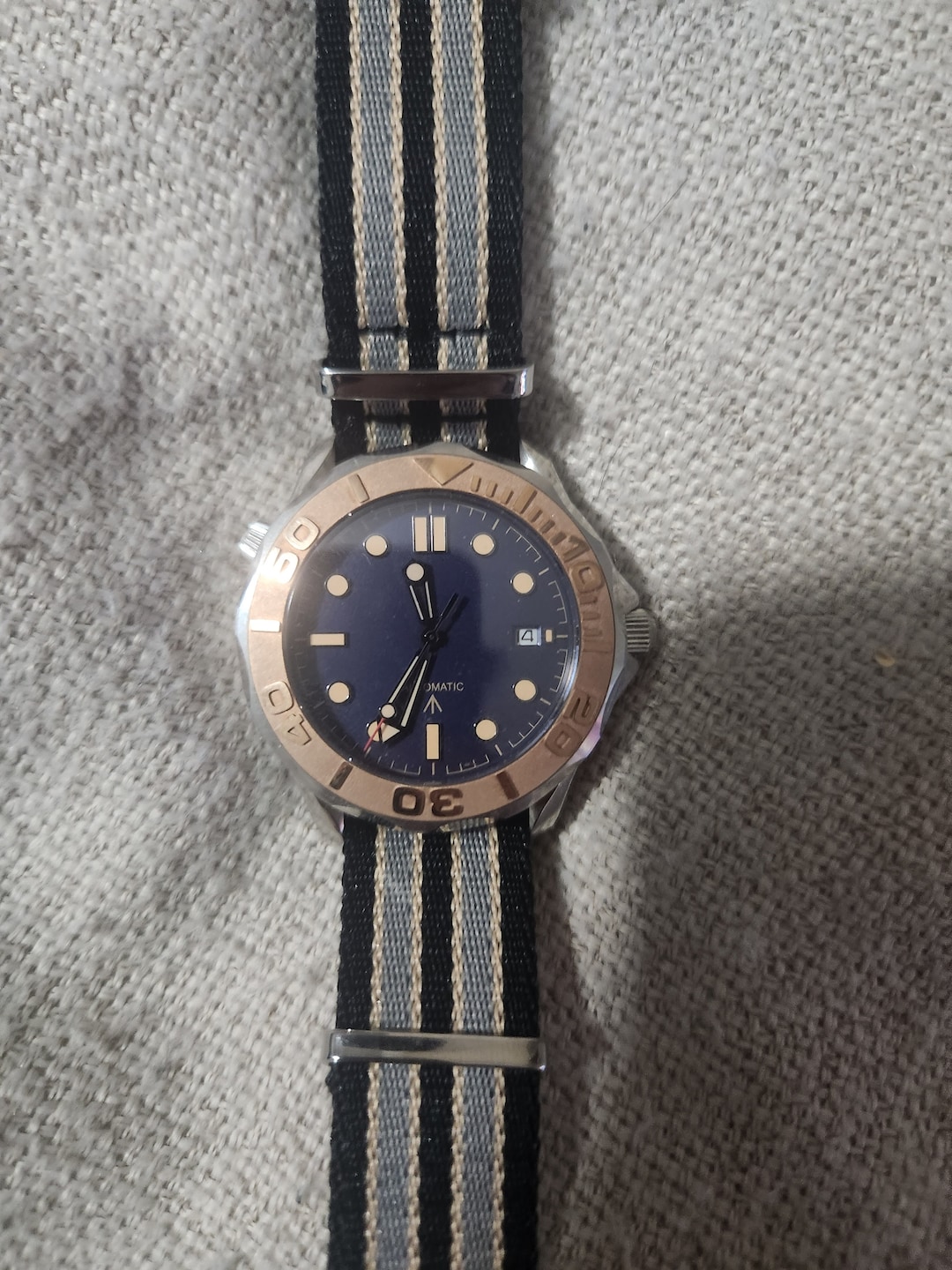 Seamaster Homage Watch Omega Homage Nato Strap - Etsy Canada