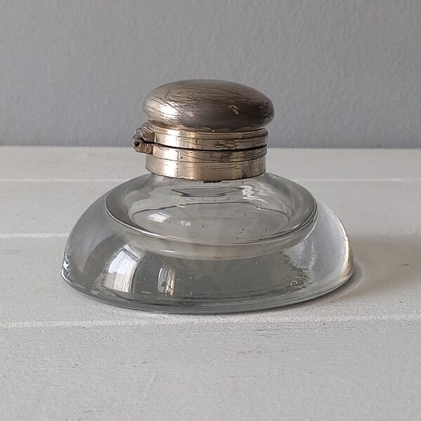 Old Glass Inkwell - Etsy