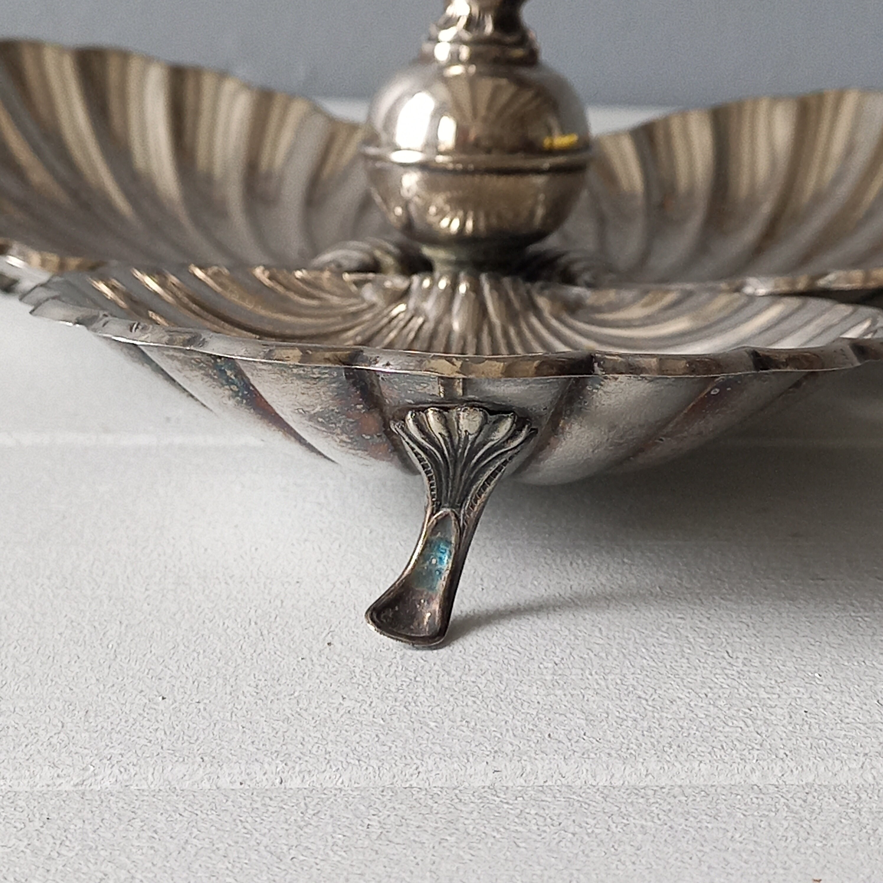 Art Deco Clam Shell and Dolphin Dish, French Vintage Silver Plated Clam ...