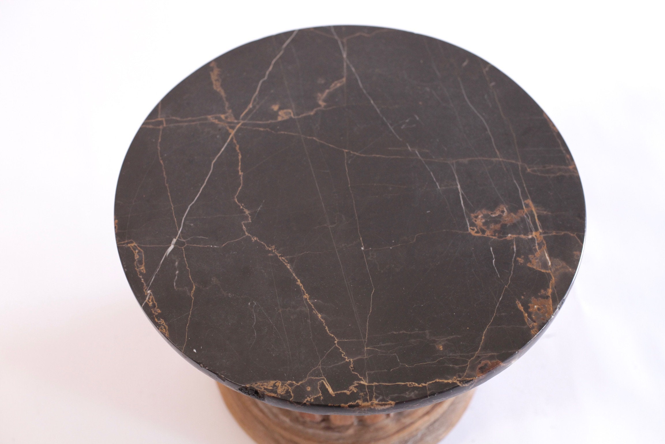 Antique Marble Side Table - Etsy