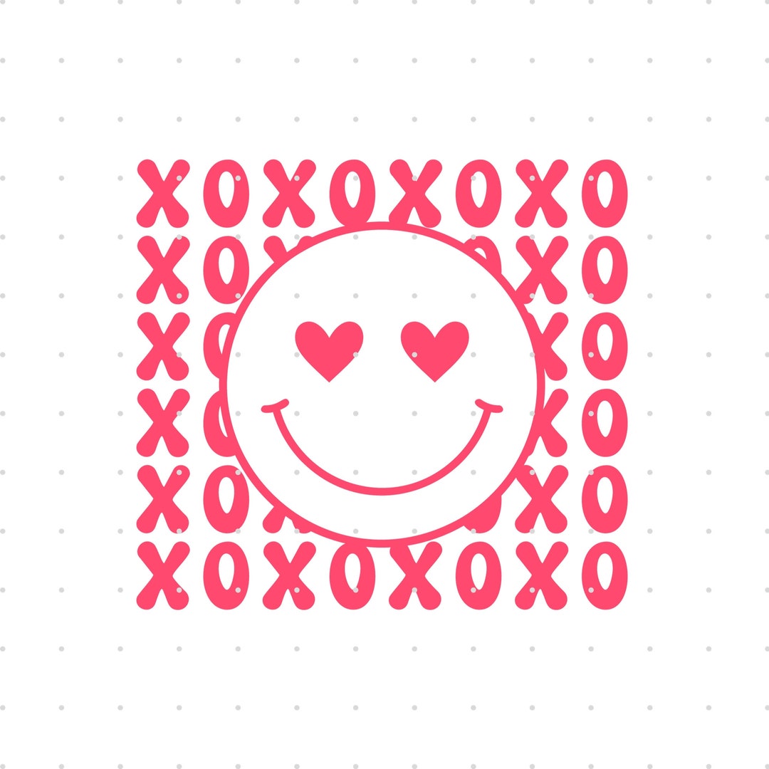 Xoxo Heart Smiley Face Design Bundle - PNG, SVG, JPG - Etsy