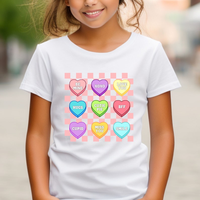 Checkered Valentine Conversation Hearts Design PNG, SVG, JPG - Etsy