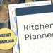 Printable Kitchen Planner | Menu Planning | Food Inventory - Etsy