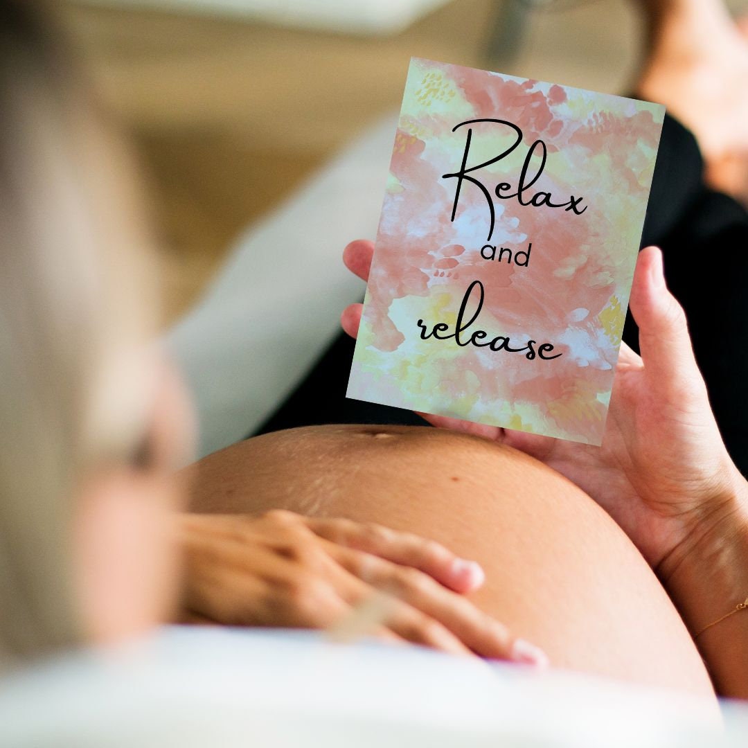 Birth/pregnancy Affirmation Cards for Baby Shower Gift or Birth Bag Set ...