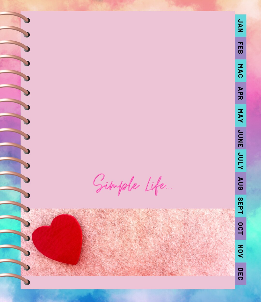 Simple Life Undated Diary Planner - Etsy