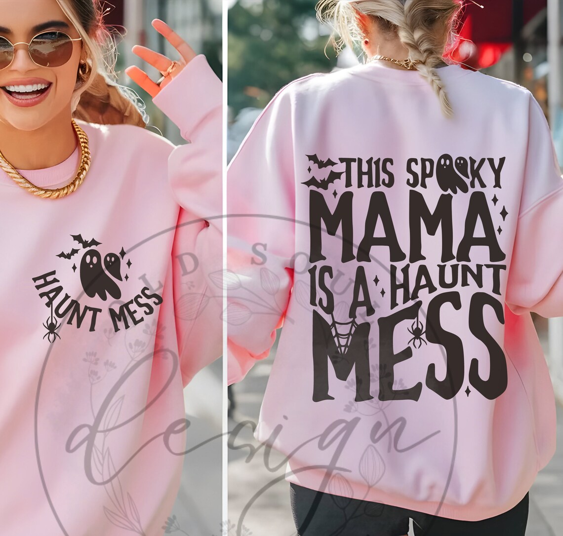 Haunt Mess SVG PNG, Spooky Mama Svg, Momster Svg, Halloween Svg, Cute ...