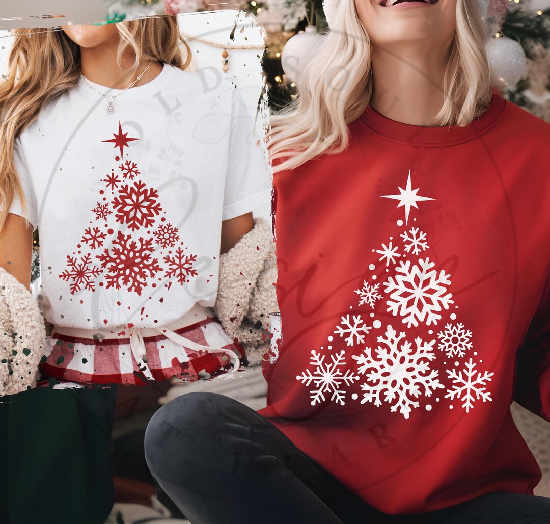 Snowflake Christmas Tree SVG PNG, Merry Christmas Svg, Christmas Tree ...