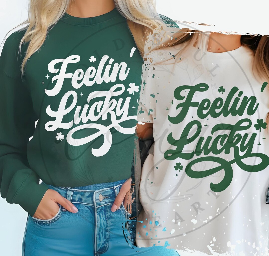 Feelin Lucky SVG PNG, St Patrick's Day SVG, Funny St Patricks Day Svg ...