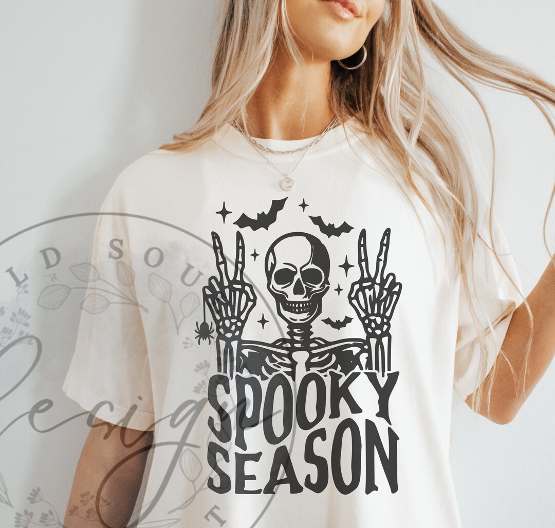 Spooky Season SVG PNG, Skeleton Svg, Retro Halloween Svg, Skeleton ...