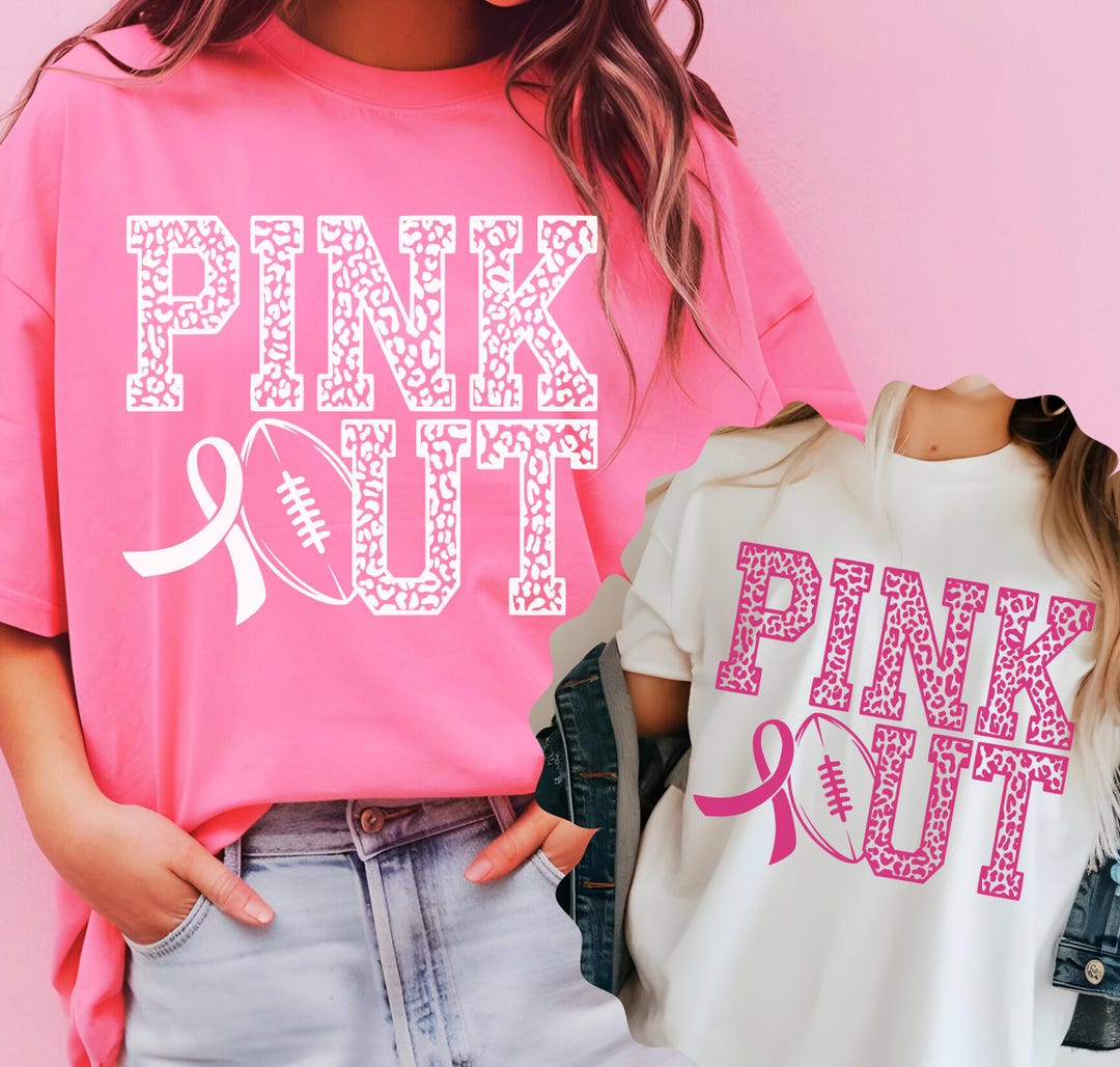 Pink Out SVG PNG, in October We Wear Pink Svg, Tackle Cancer Svg ...