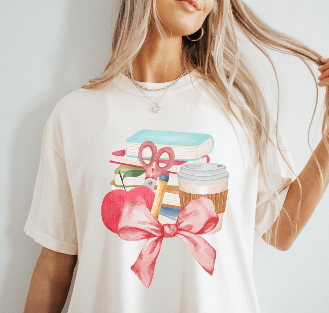 Coquette Teacher PNG, Teacher Watercolor Png, Teacher Png, Retro ...