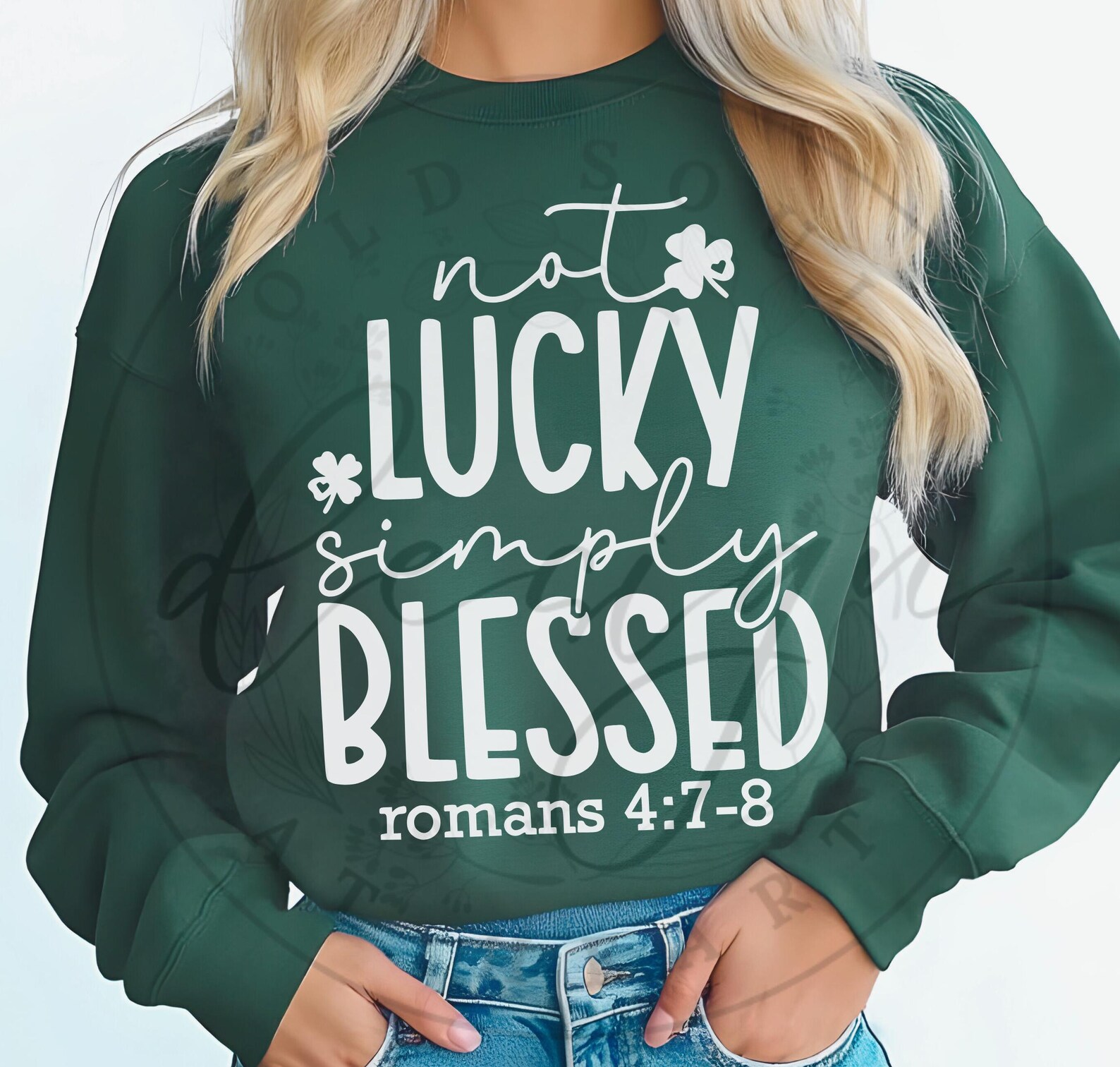 Not Lucky Simply Blessed SVG PNG, Romans 4:7-8 Svg, St Patricks Day Svg ...