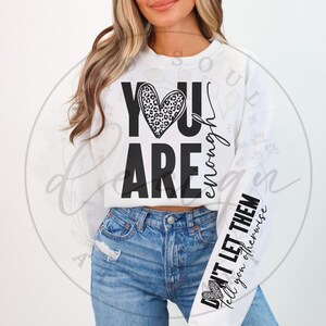 You Are Enough SVG PNG, Inspirational Svg, Positive Quote Svg, Positive Svg, Motivational Svg ...