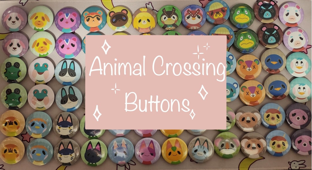 Animal Crossing Buttons - Etsy