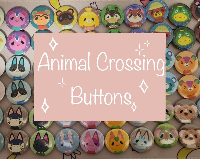 Animal Crossing Buttons - Etsy