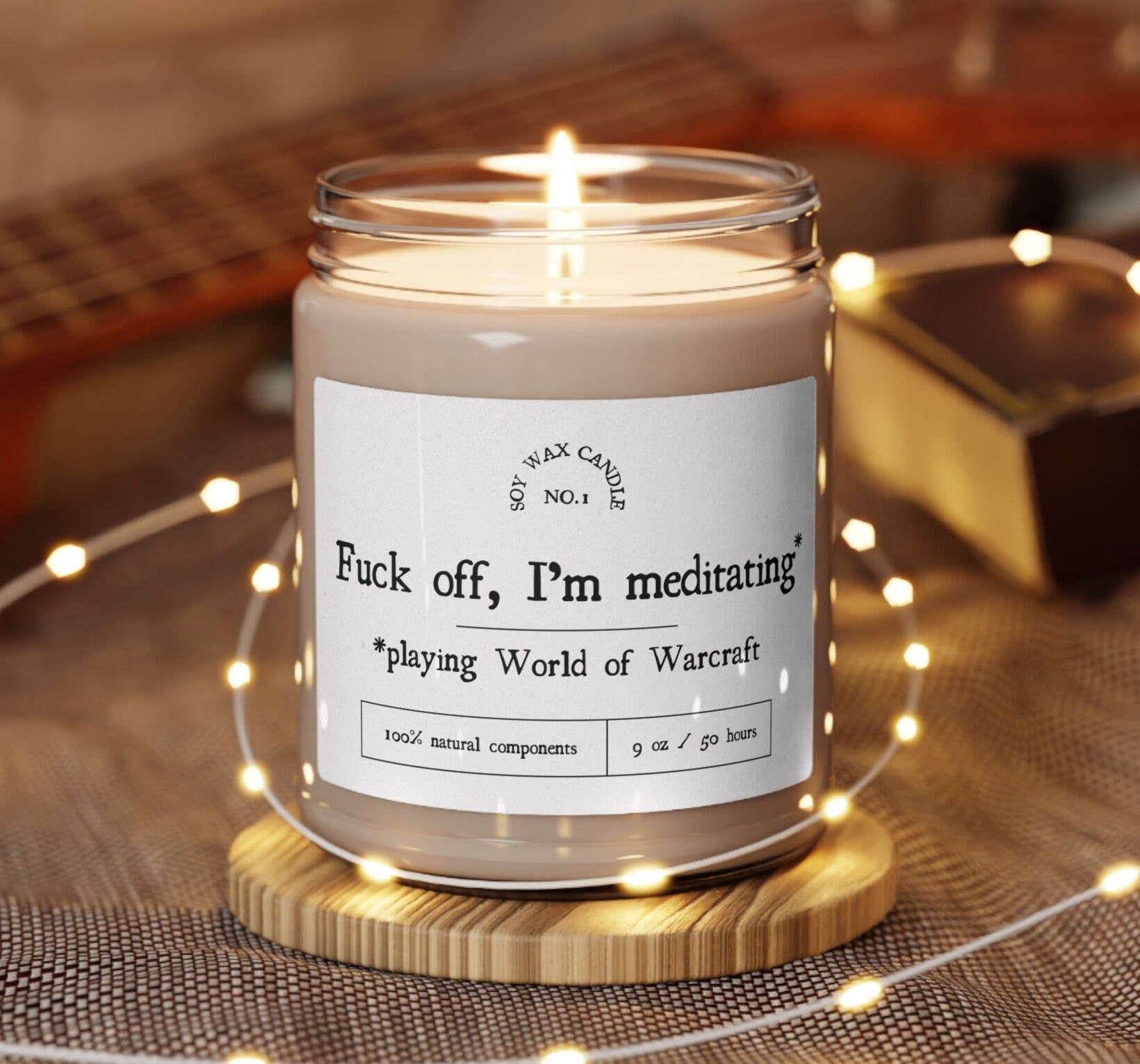 World of Warcraft Candle, Funny World of Warcraft Gift, Scented Soy ...