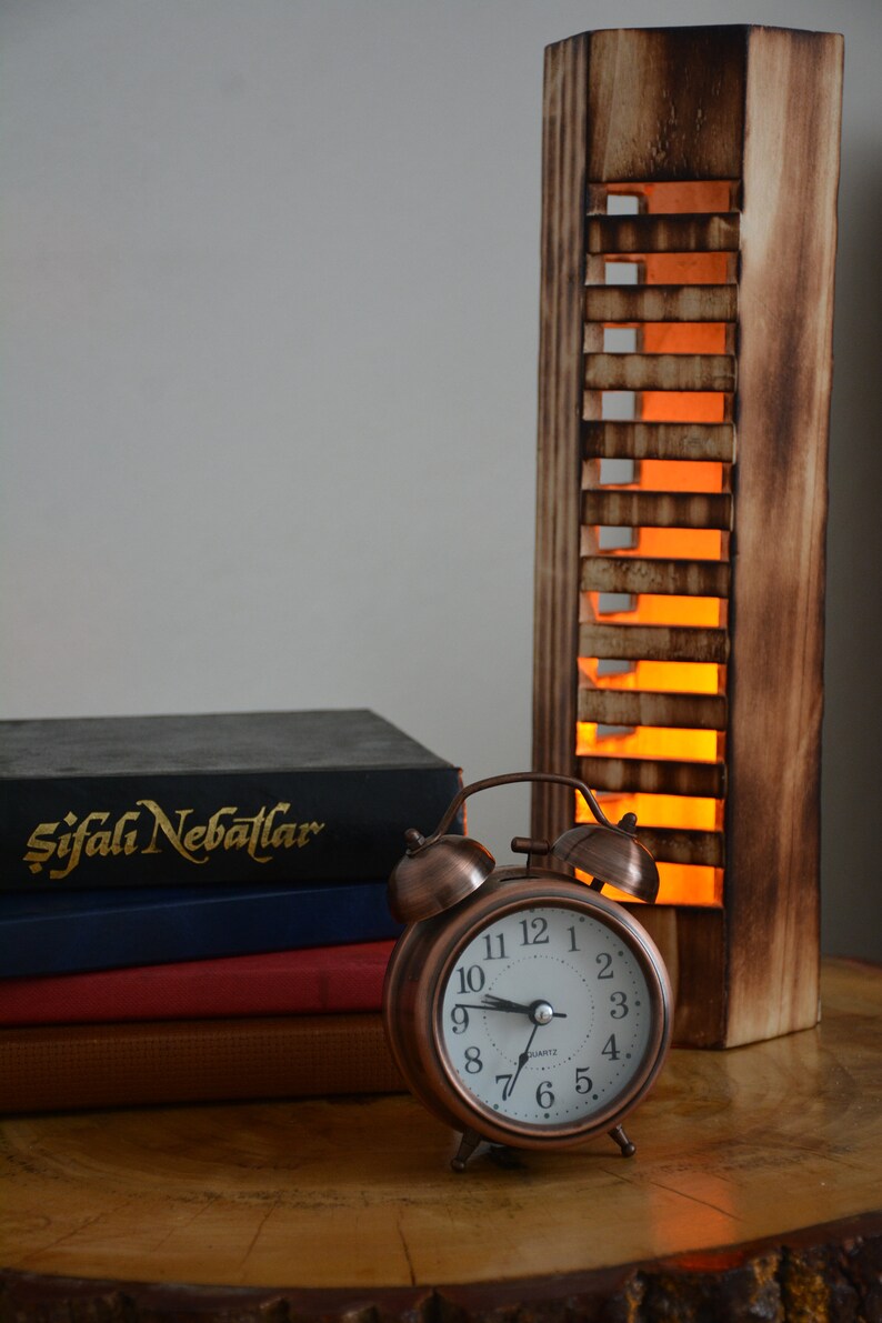 Home Decor - Led Light – Wood Lamp - Nostalgic Furniture - Brown Lamp ...