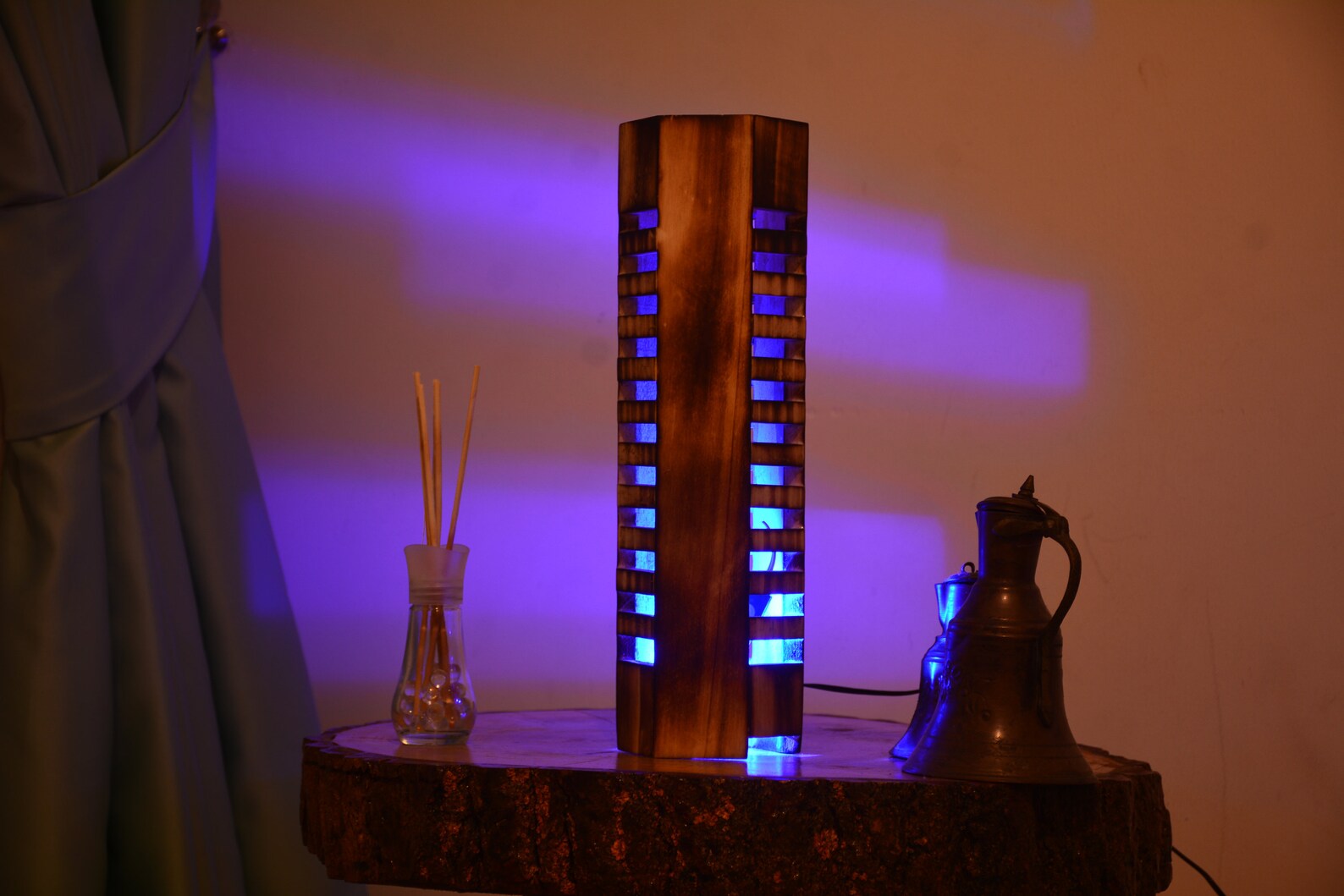 Home Decor - Led Light – Wood Lamp - Nostalgic Furniture - Brown Lamp ...