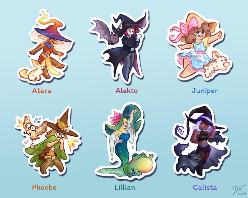 The Cute Coven Cute Witch Characters and Familiars, Fennec Fox, Grumpy ...