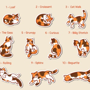 Kitty Korner Sticker Pack Calico Cat Sticker Pack, Calico Cat, Sticker ...